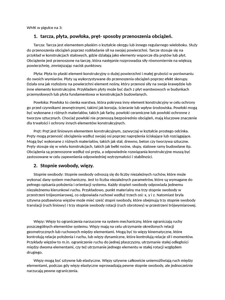 Zaliczenie Wyklady W Pigulce | PDF