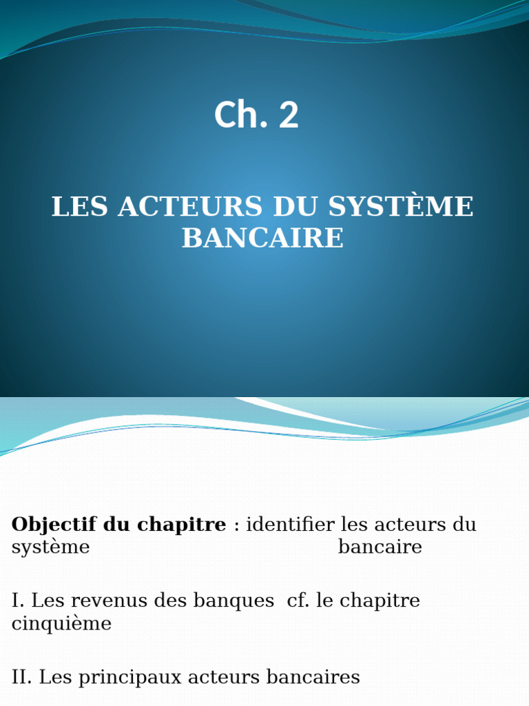 Acteurs du Système Bancaire en RDC | PDF | Banques | Crédit