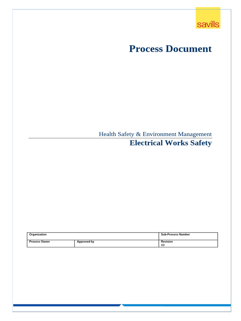 SOP-Electrical-Works Safety | PDF | Manufactured Goods | Electricity