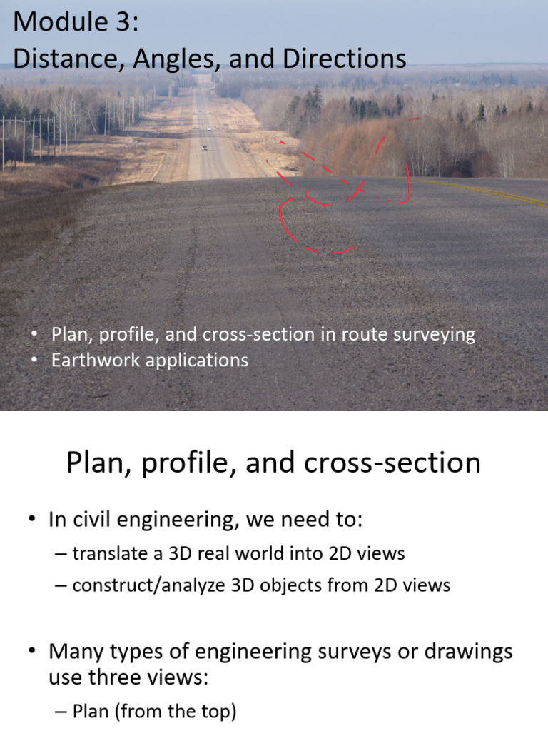 Lecture 6 - Route surveying, earthwork | PDF | Area | Volume