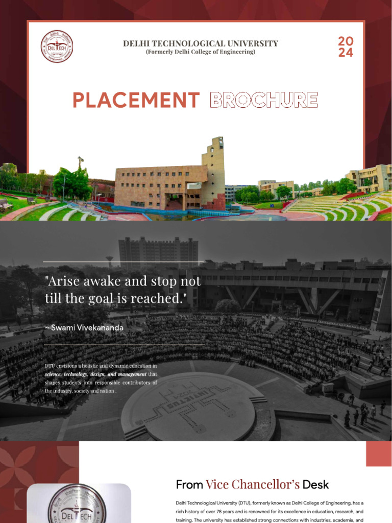 DTU PlacementBrochure New | PDF | Engineering | Computer Science