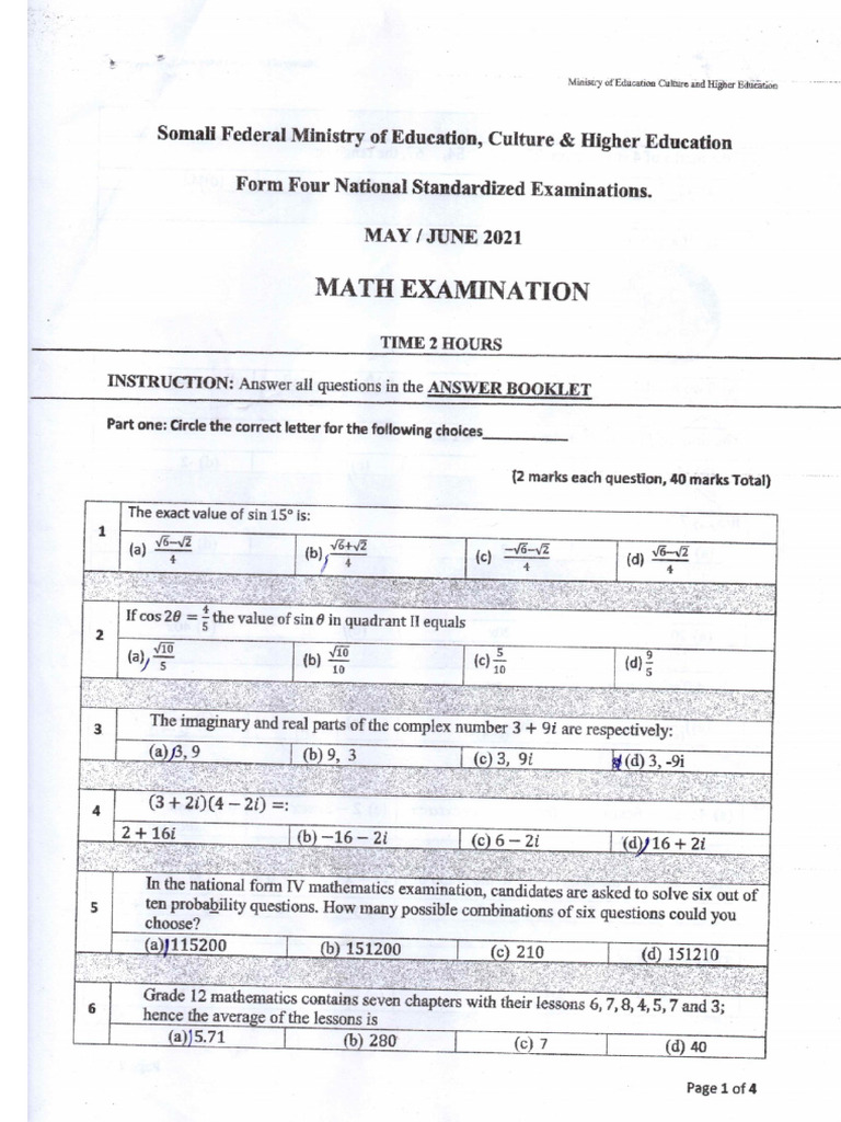 Math-Exam-Answers-Circle-Part-2020-2021-1_240423_210622 | PDF | Tangent ...