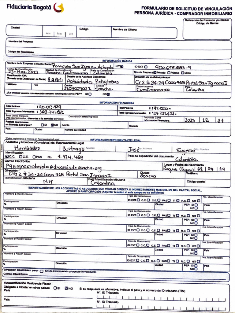 Formulario de Solicitud | PDF
