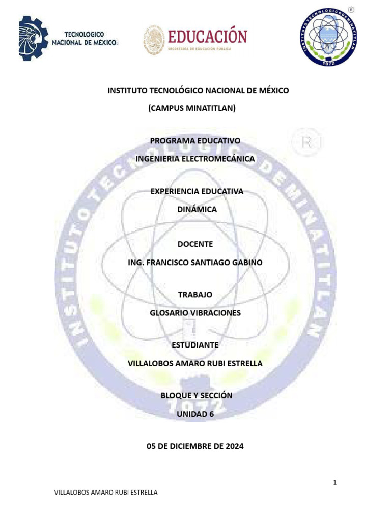 Glosario Vi Rubi E. v. Amaro 2 | PDF | Oscilación | Fuerza