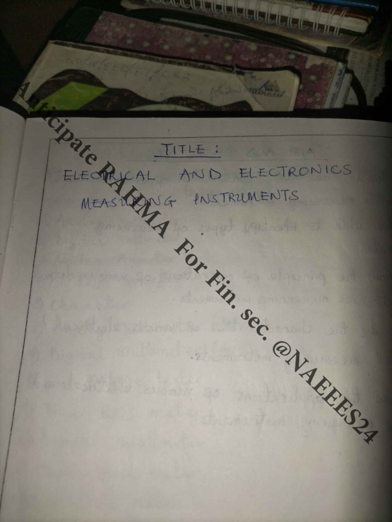 Electrical Measuring Instruments Compiled by Rahma | PDF