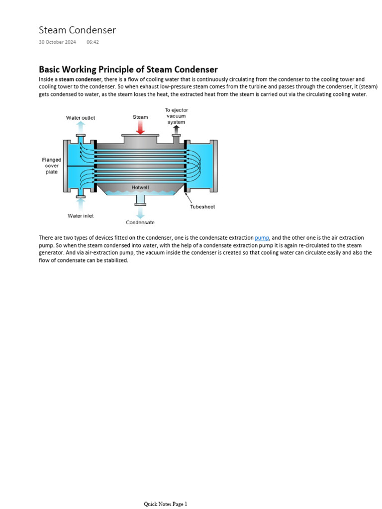 steam condenser | PDF