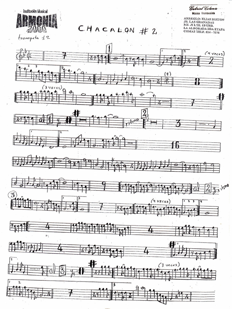Arreglo Musical de Jazz Rumba Latina | PDF