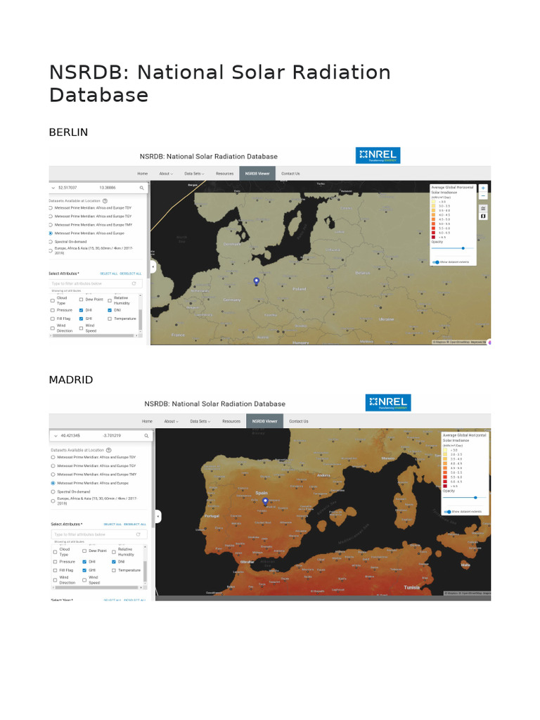 NSRDB Capturas | PDF