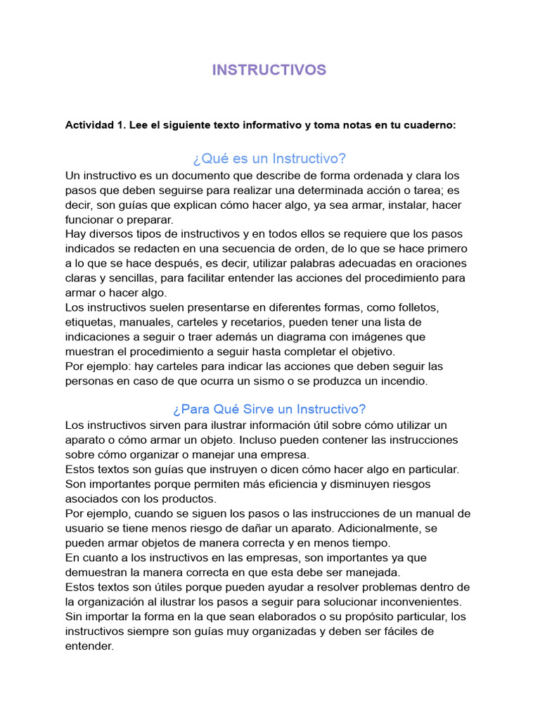 INSTRUCTIVOS | PDF