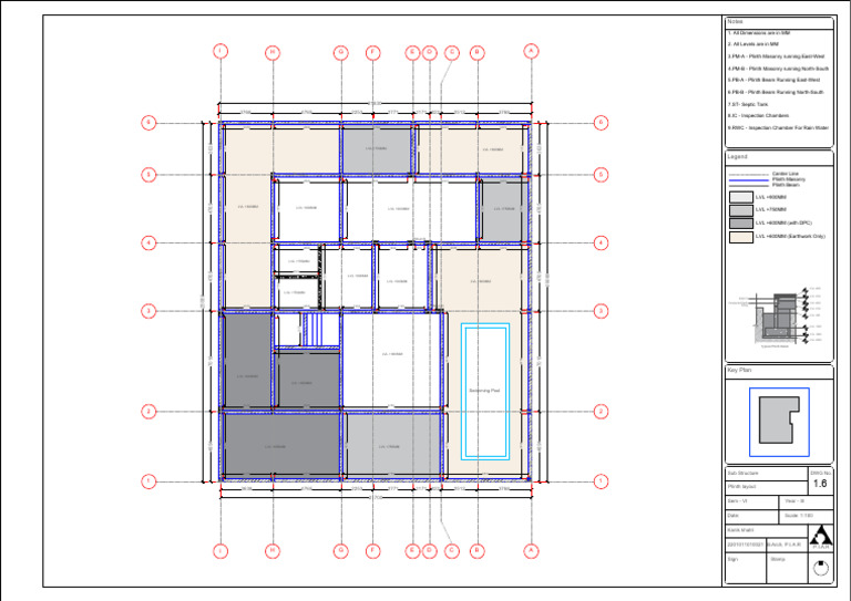 Sub Structure Plinth Layout Details | PDF