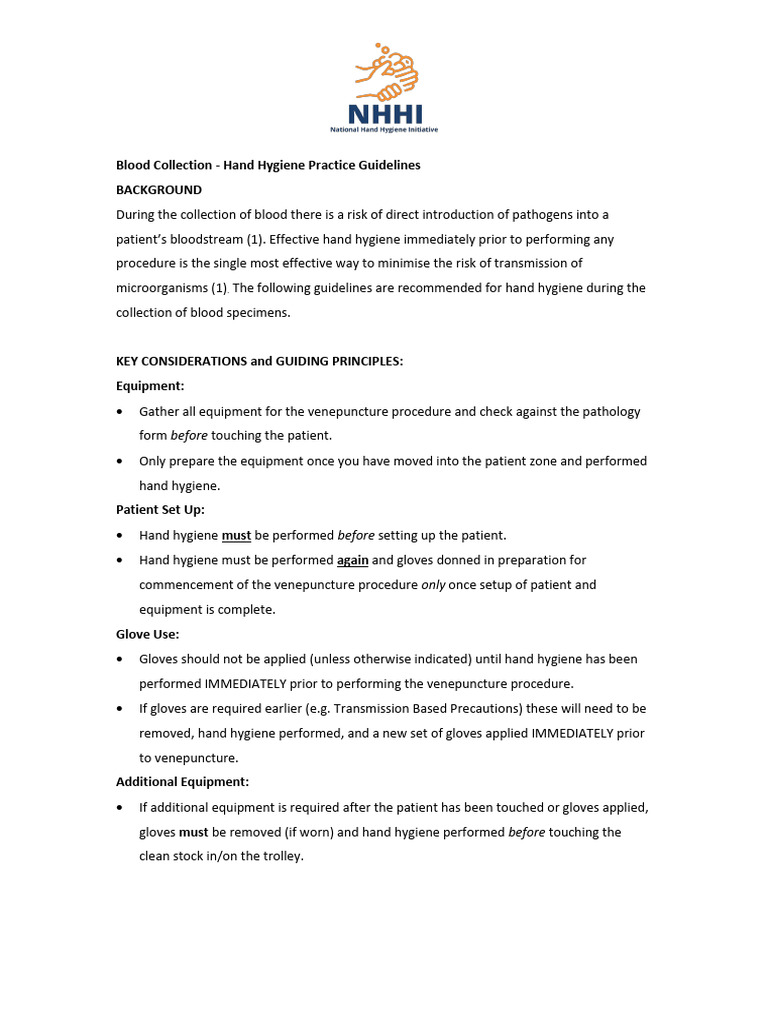 Blood Collection Practice Guidelines - Revised August 2018 | PDF ...