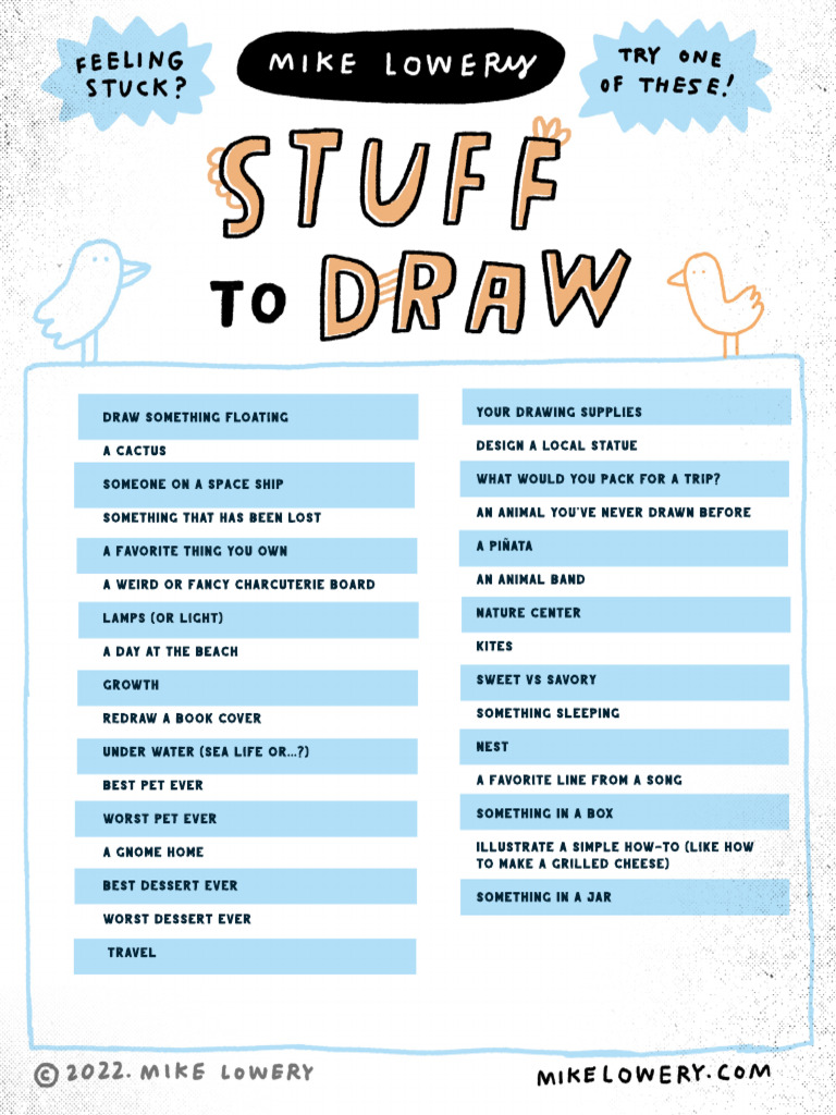 Creative Drawing Prompts List | PDF