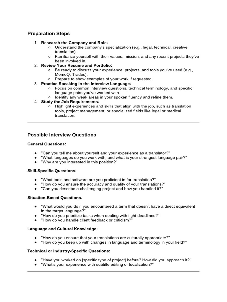 How To Success in A Job Interview | PDF | Translations | Fluency