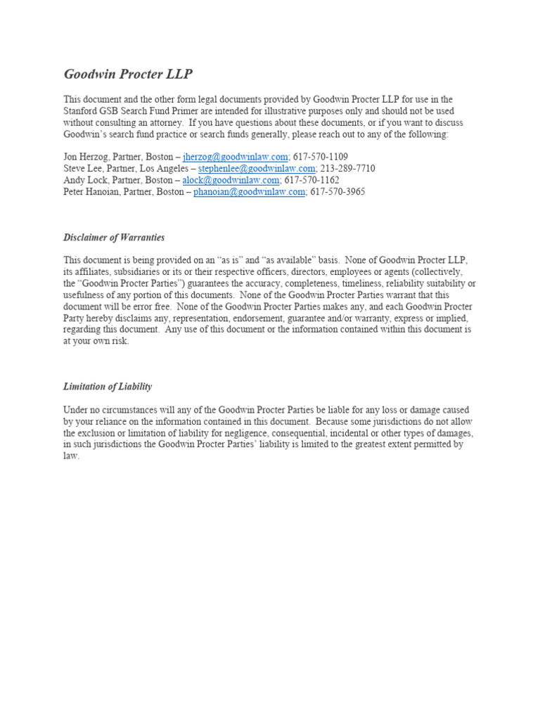 Search Fund Starter Kit - Finders Fee Agreement | PDF | Indemnity ...