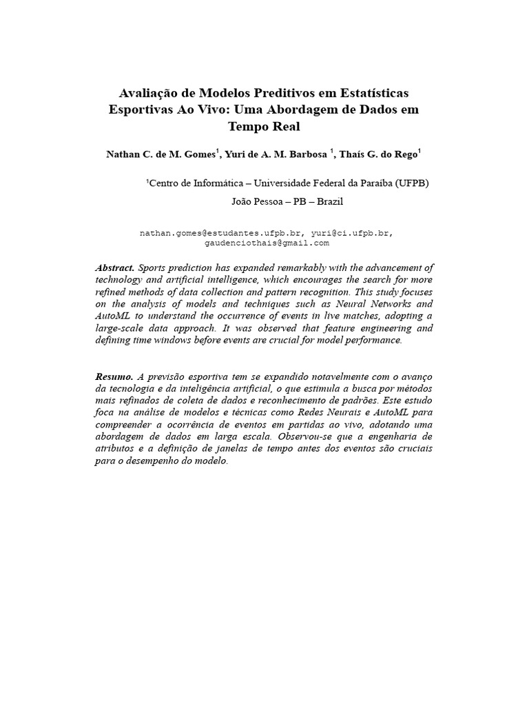 Nathan Carlos de Macena Gomes - TCC | PDF | Aprendizado de máquina | Aprendizagem profunda