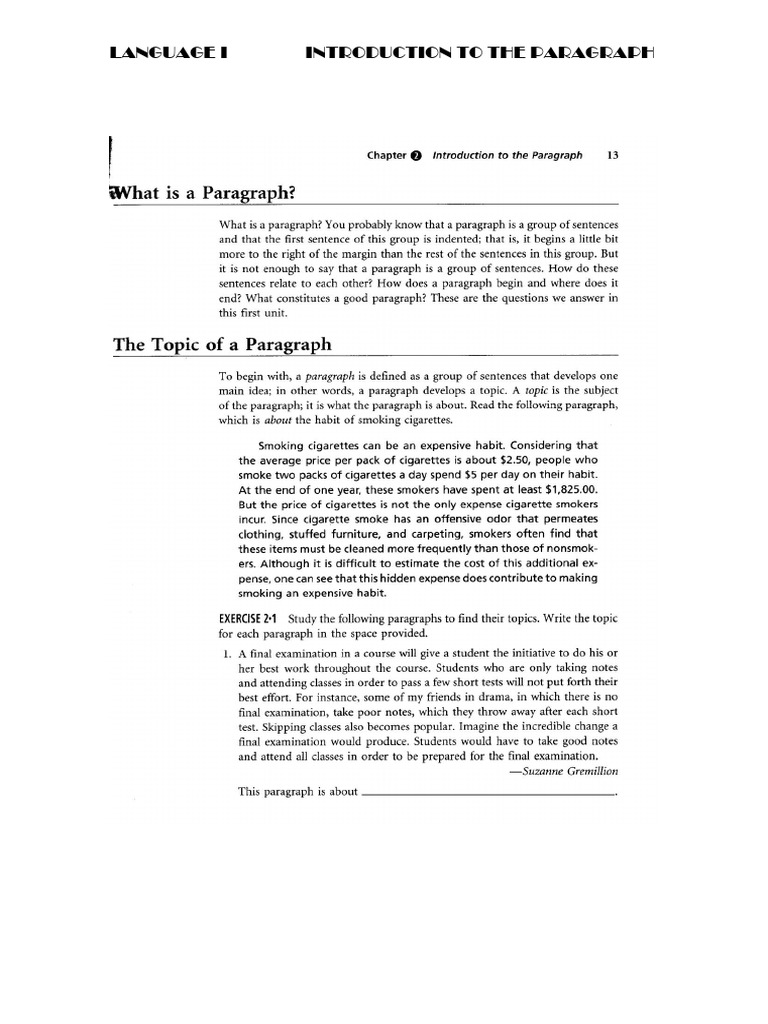 Paragraph Writing | PDF