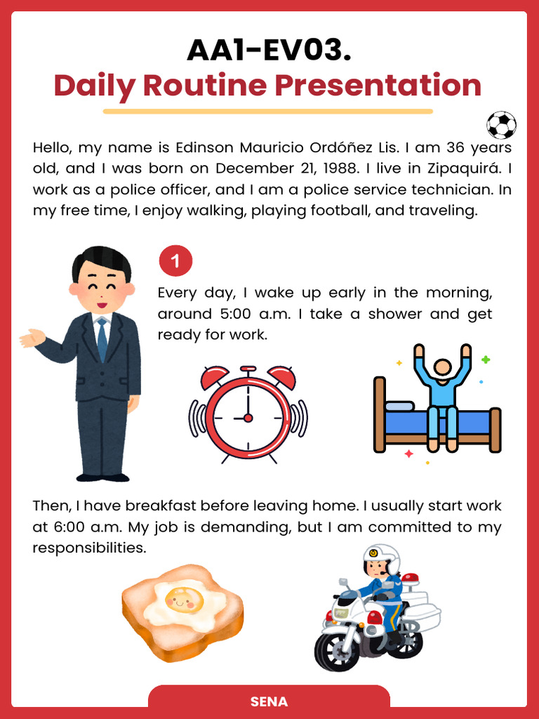 AA1-EV03. Daily Routine Presentation | PDF