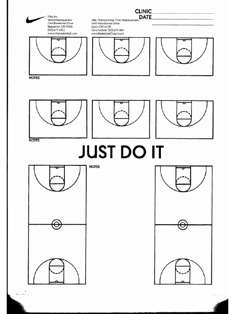 Blank Basketball Practice Plan Template Inspirational Nike Template of ...