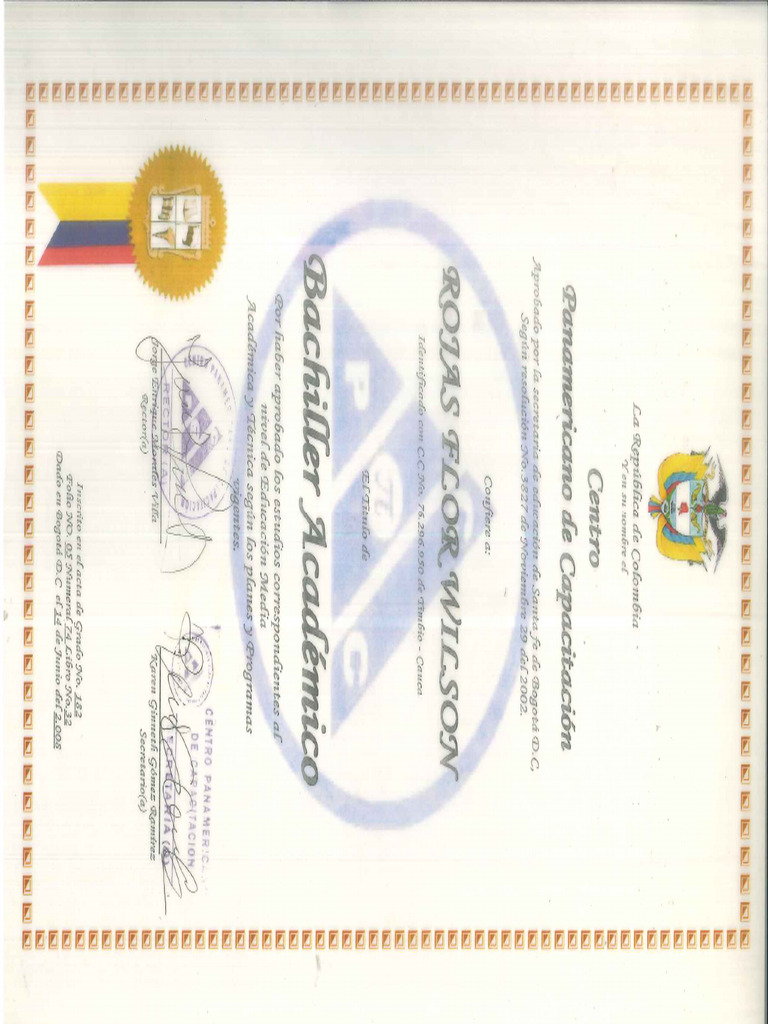 2 Diploma Bachiller | PDF