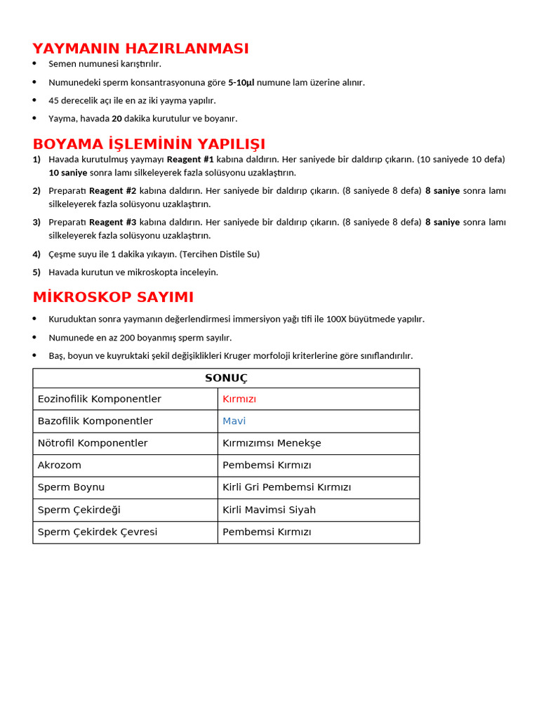 Diff-Quick Sperm Boyama | PDF