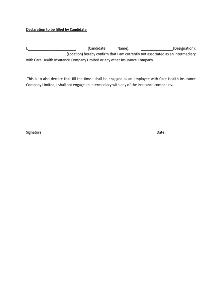 Declaration Form | PDF