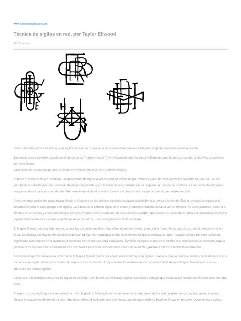 Taylor Ellwood - Tecnica de Sigilos en Red | PDF | Mente