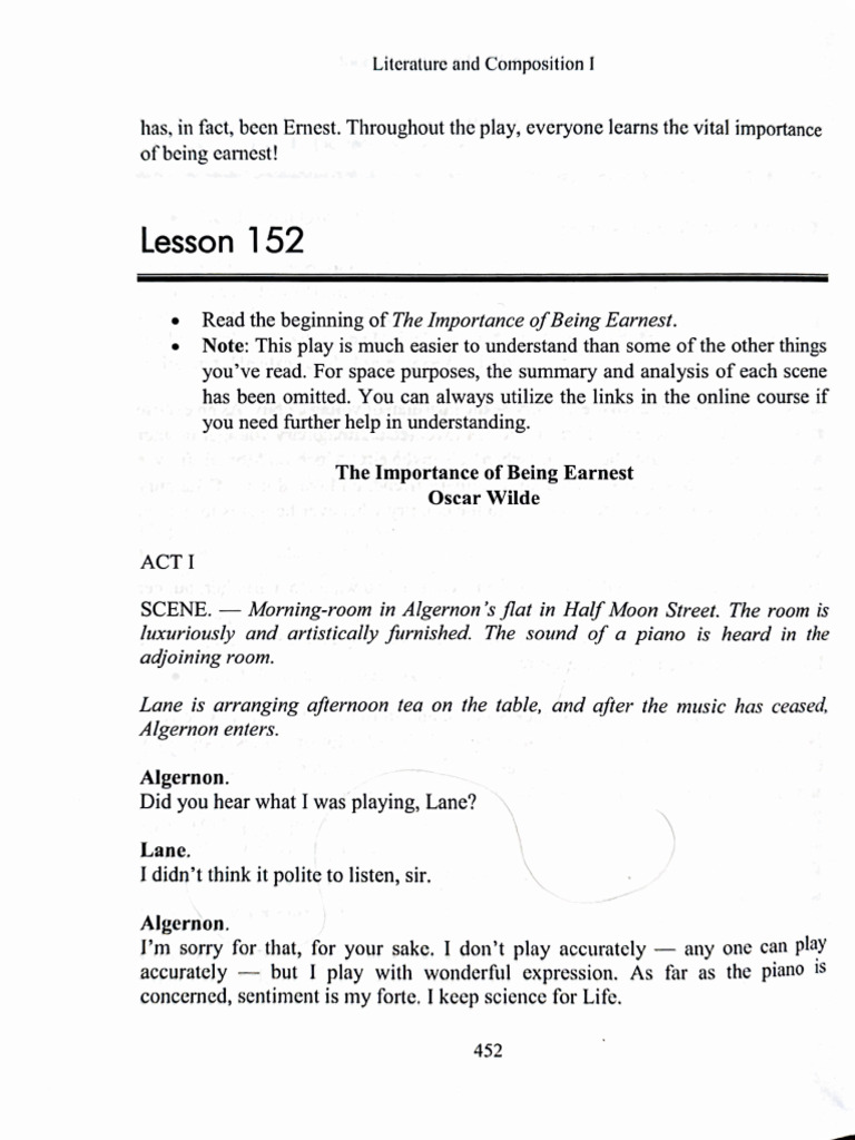 Lady Bracknell's Views on Marriage | PDF | The Importance Of Being Earnest