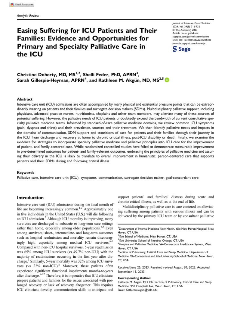 doherty-et-al-2023-easing-suffering-for-icu-patients-and-their-families-evidence-and ...