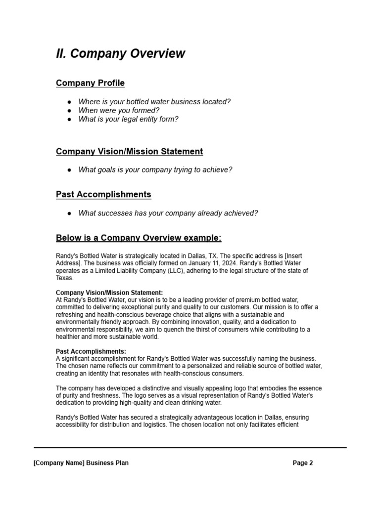 Bottled-Water-Business-Plan-PDF-3 | PDF | Bottled Water | Economies