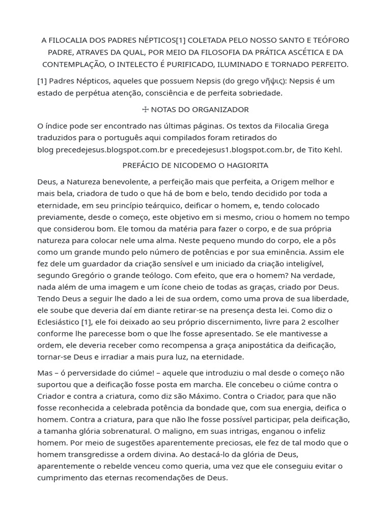 Filocalia | PDF | Deus | Graça no cristianismo