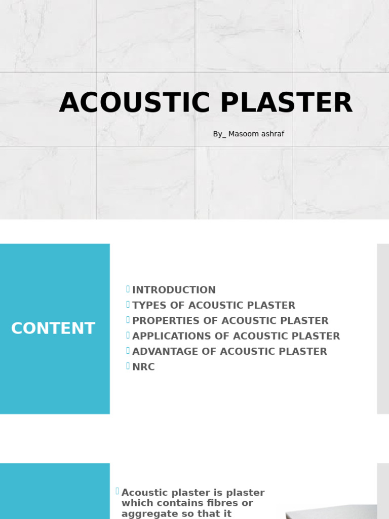 acoustic plaster | PDF | Acoustics | Classical Mechanics