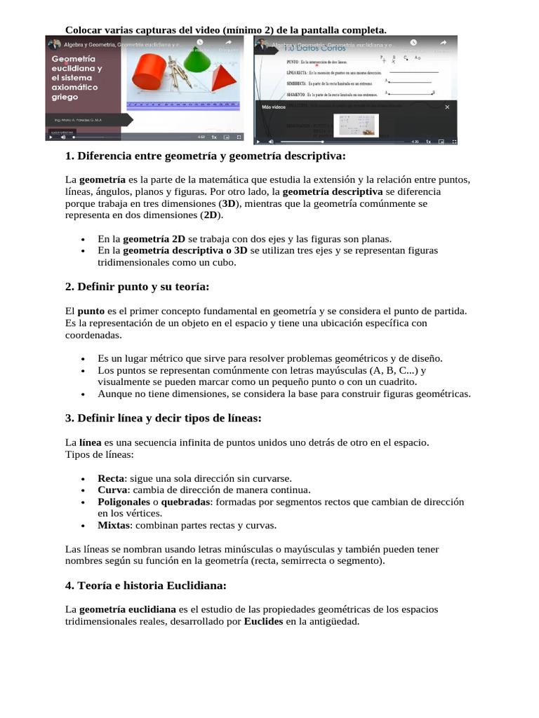 Tarea de Alegra y Geometria 6 | PDF | Geometría | Geometría euclidiana