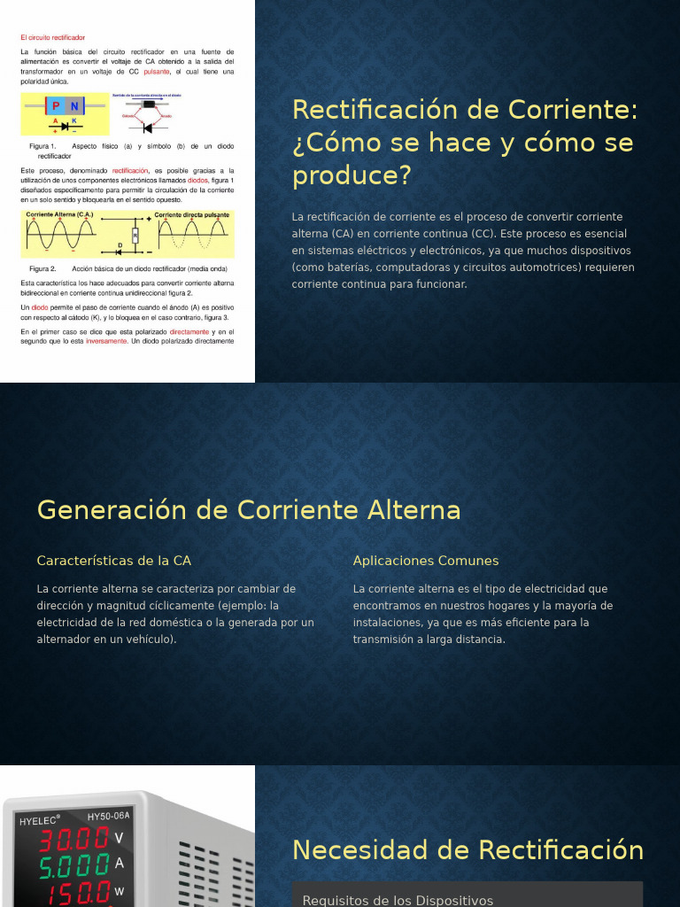 El Alternador | PDF | Rectificador | Corriente continua