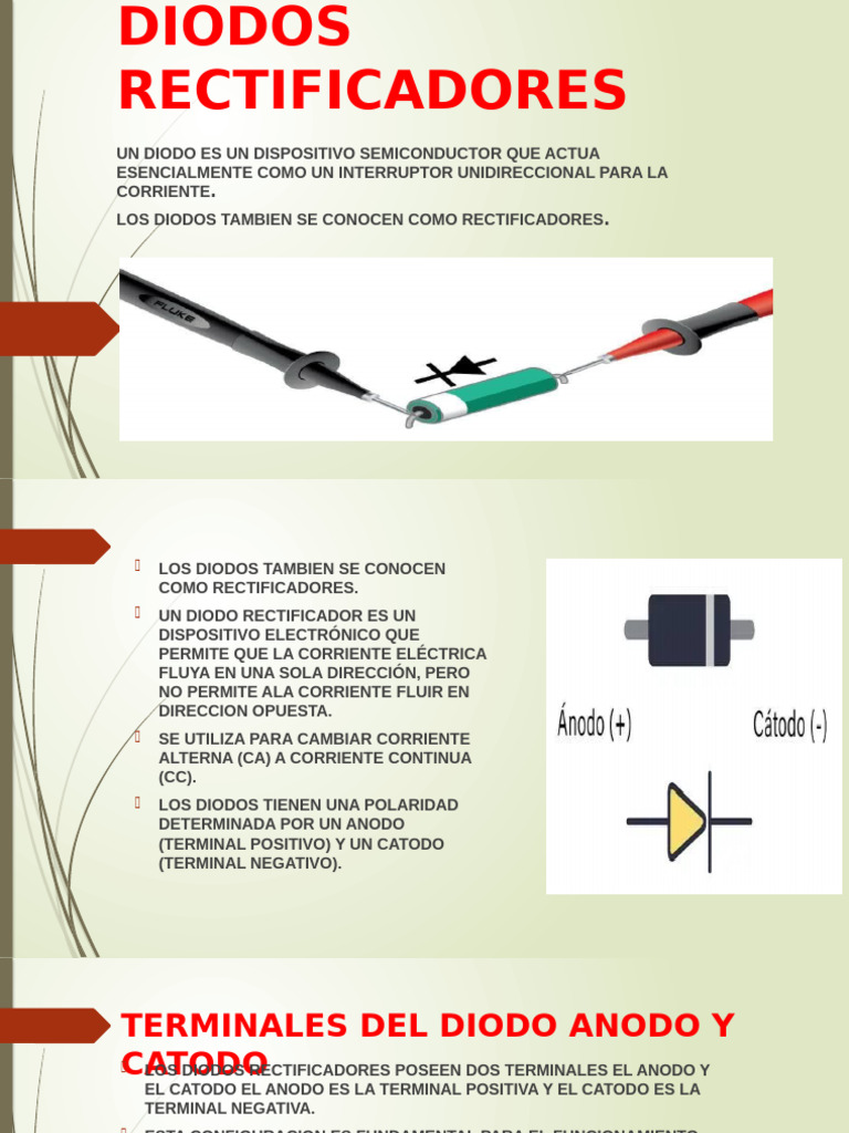 DIODOS RECTIFICADORES EXPOSICION | PDF | Diodo | Rectificador