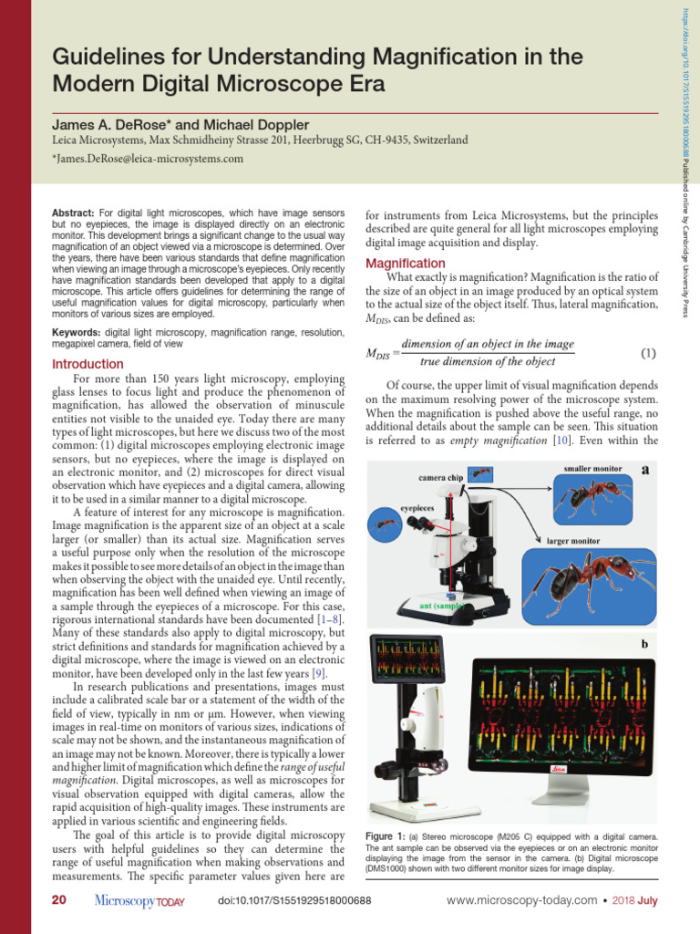 Guidelines For Understanding Magnification in The Modern Digital ...