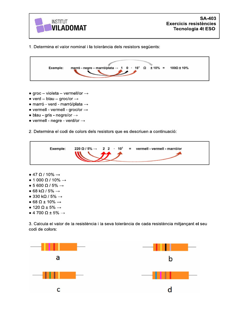Exercici Resistències | PDF