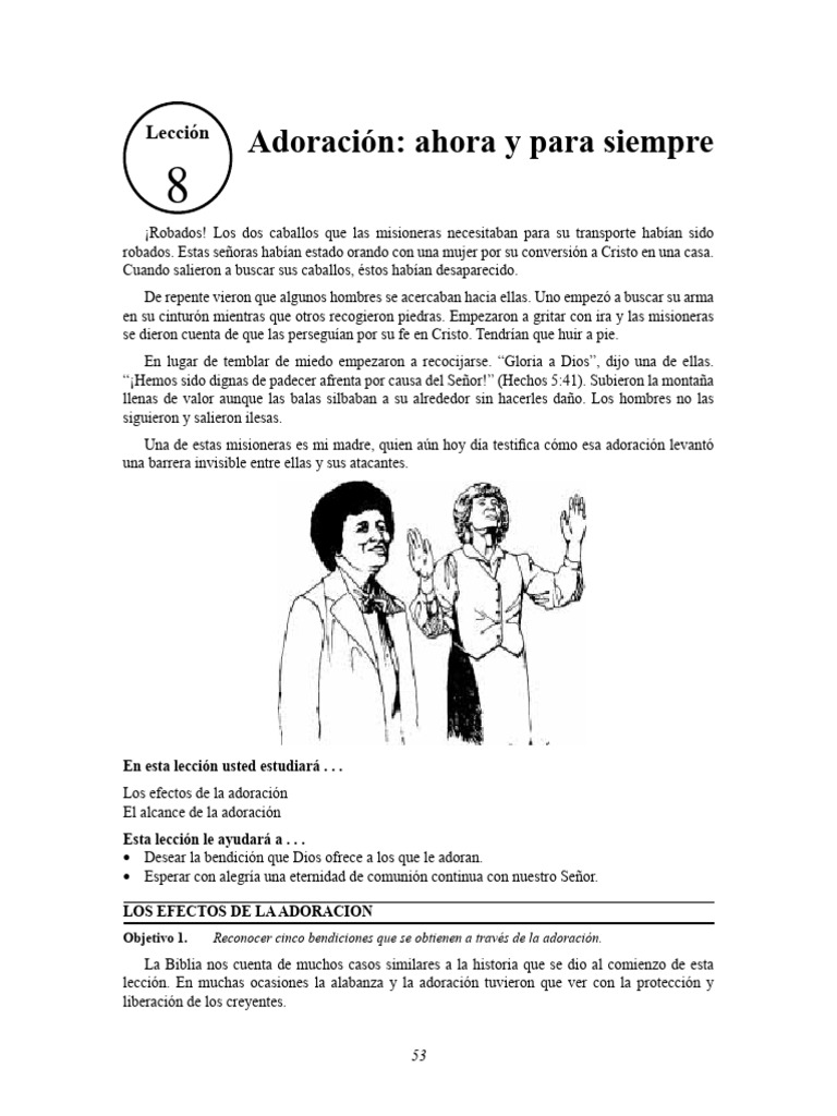 Libro 10 - La Adoración Cristiana - Leccion 8 - Adoración, Ahora y para ...