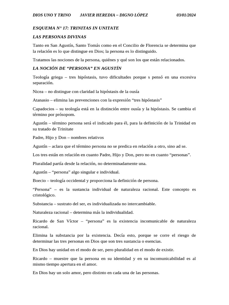 Esquema # 17... Trinitas in Unitate | PDF | Teoría de sustancias | Trinidad