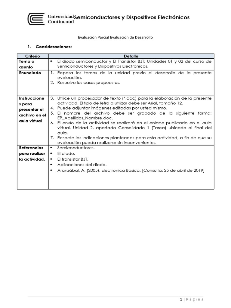 Evaluación Parcial Prueba de Desarrollo 2023 10 B | PDF | Transistor | Electrónica