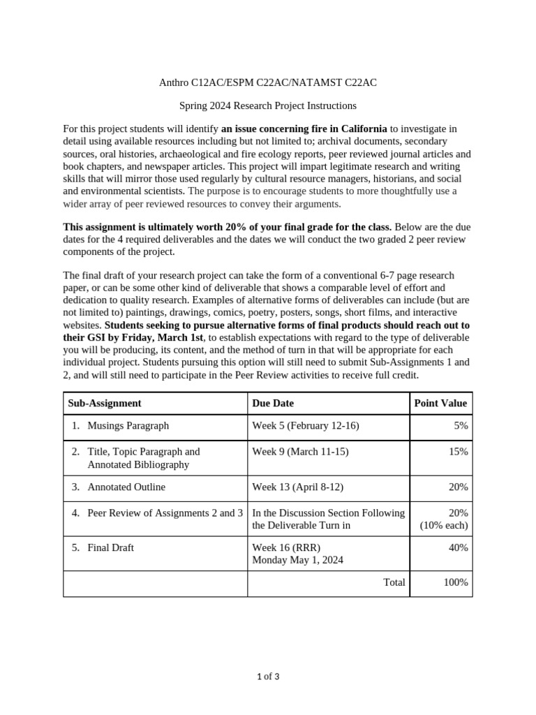 California Fire Research Project Guide | PDF | Peer Review | Paragraph