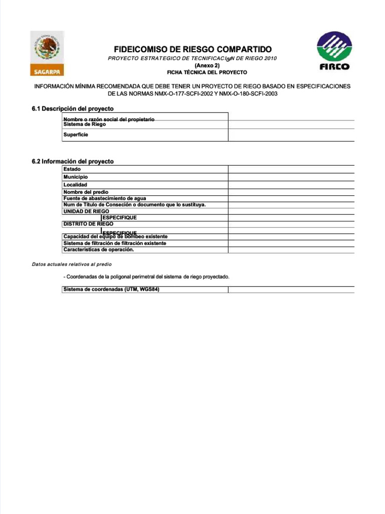 PDF Anexo 2 Ficha Tecnica Equipo de Riego Compress | PDF | Riego | Agronomía