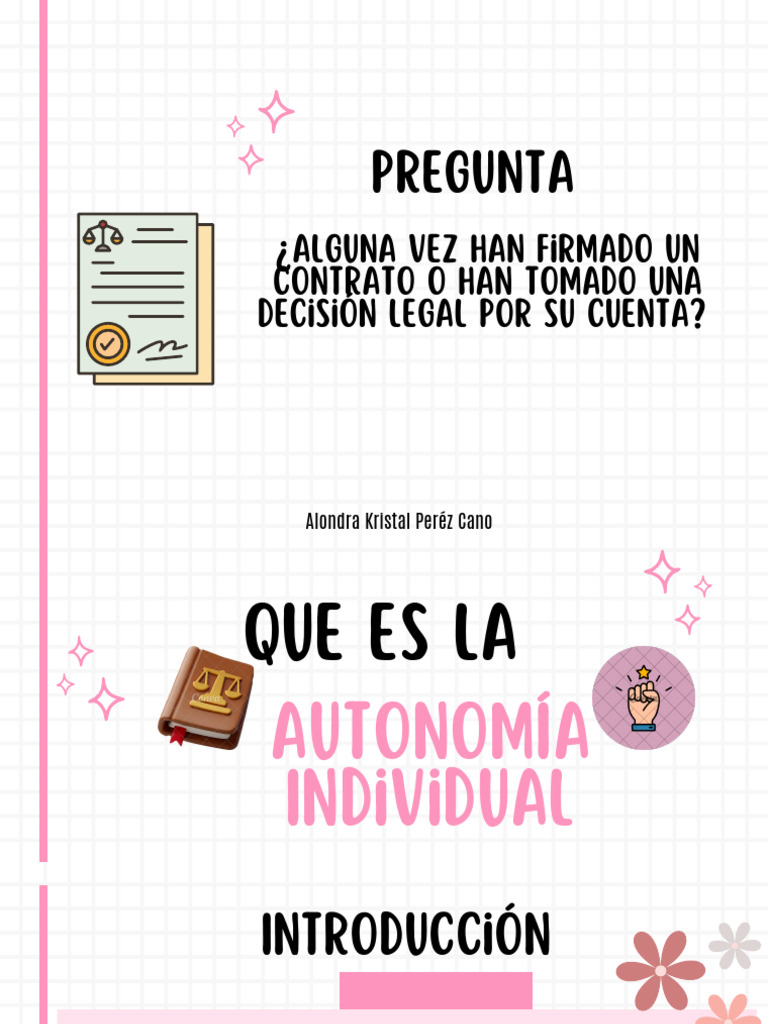 Exposicion de ALONDRA AUTONOMIA INDIVIDUAL | PDF