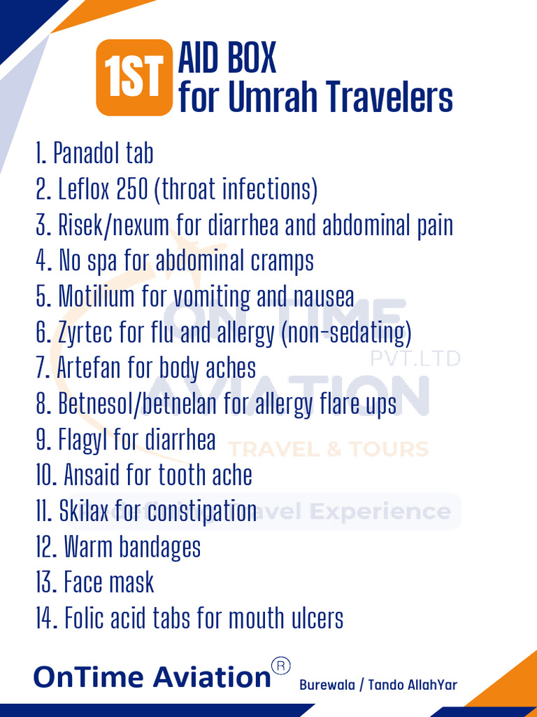 Medicine List For Umrah Travelers | PDF