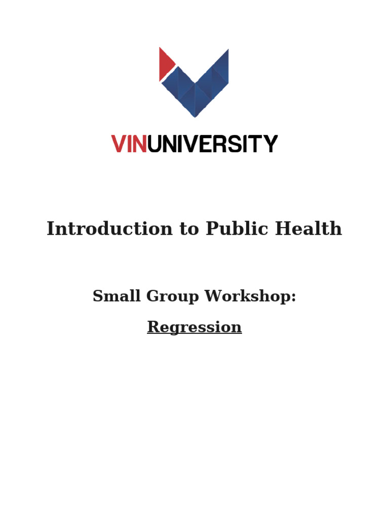 MEDI 1020_Workshop 7_Regression (1) | PDF | Linear Regression ...