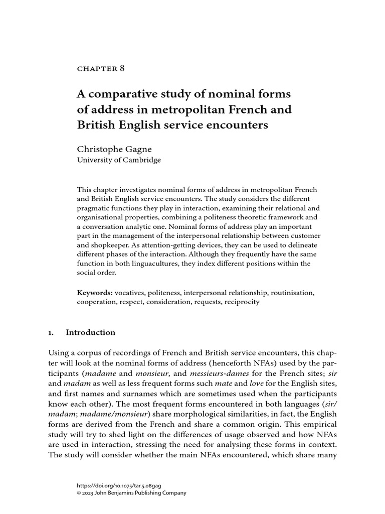 Gagne - 2023 - Chapter 8. A Comparative Study of Nominal Forms of ...