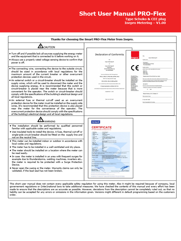 0276 0283 - Manual PROFlex V1.00 | PDF | Fuse (Electrical) | Switch