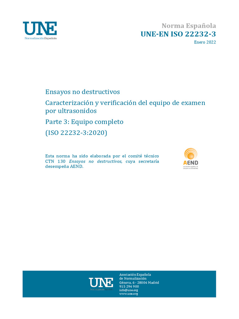 UNE-EN_ISO_22232-3=2022 | PDF | Organización internacional para la ...