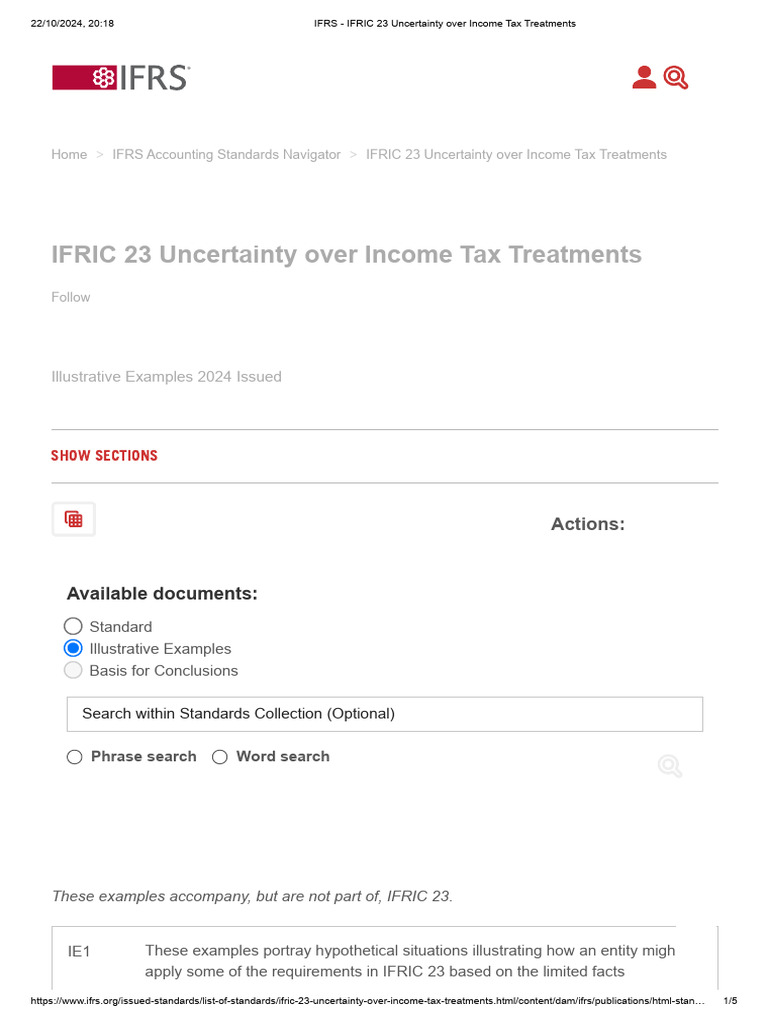 Ifric-23-Uncertainty-Over-Income-Tax-Treatments (Practical Examples) | PDF | International ...