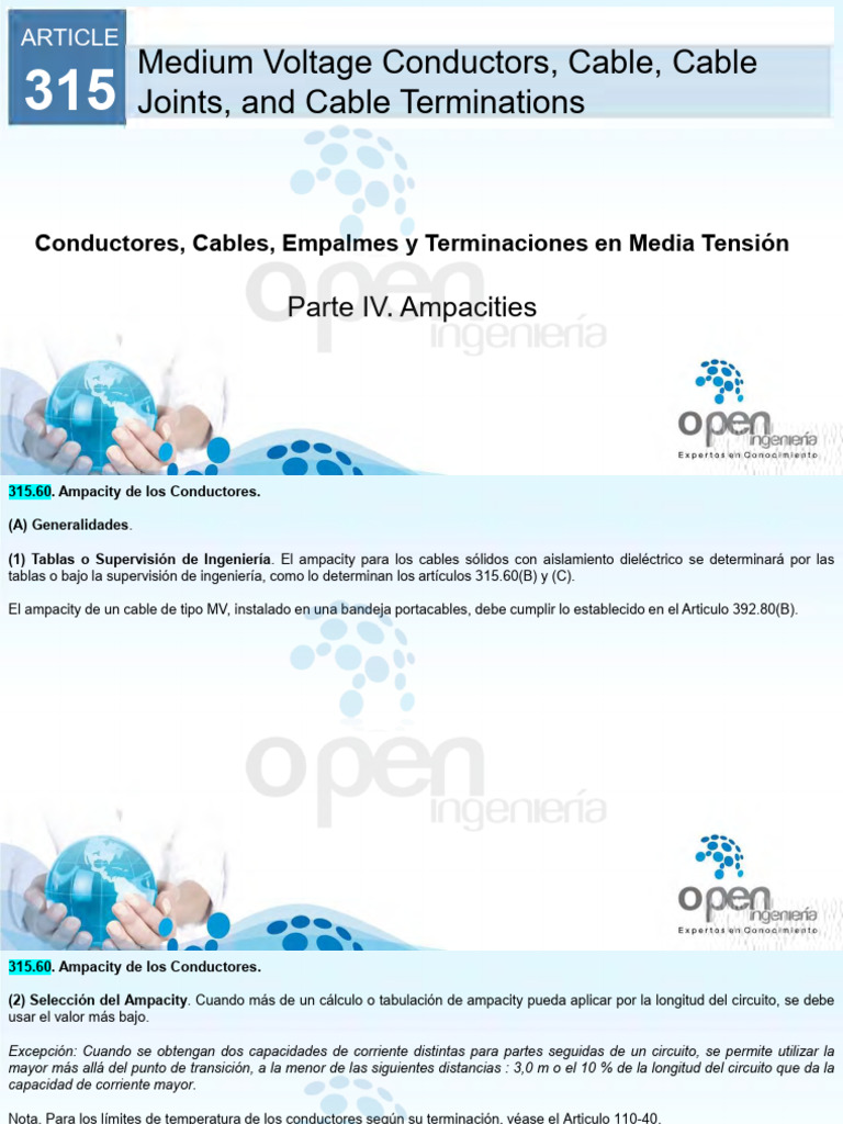 NEC 2023 Capítulo 3 2 (315.60-348.6) | PDF | Conector eléctrico | Aislador (Electricidad)
