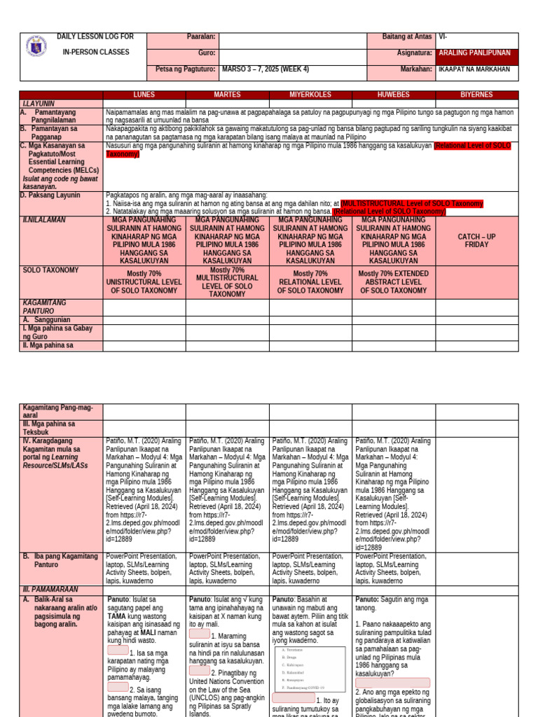 Q4 - Ap - DLL - Week 4 | PDF